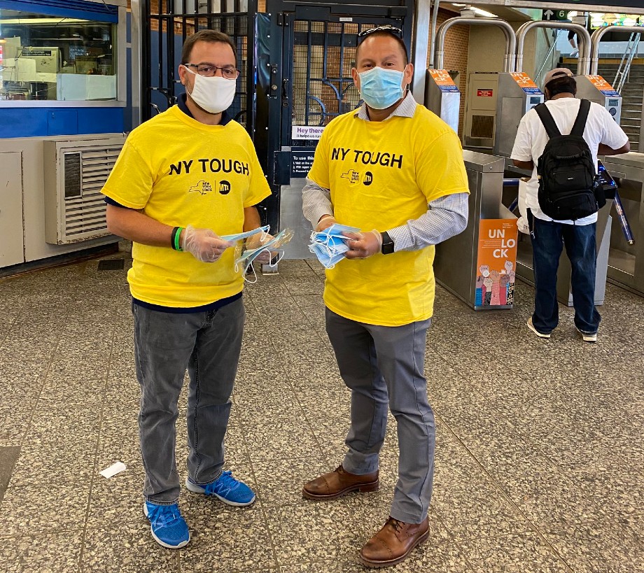 Help the MTA Distribute Free Face Masks to Commuters - Downtown Alliance
